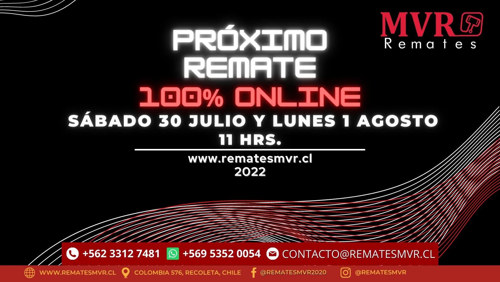 REMATE ONLINE 30 DE JULIO Y 1 AGOSTO 2022 - Remates MVR