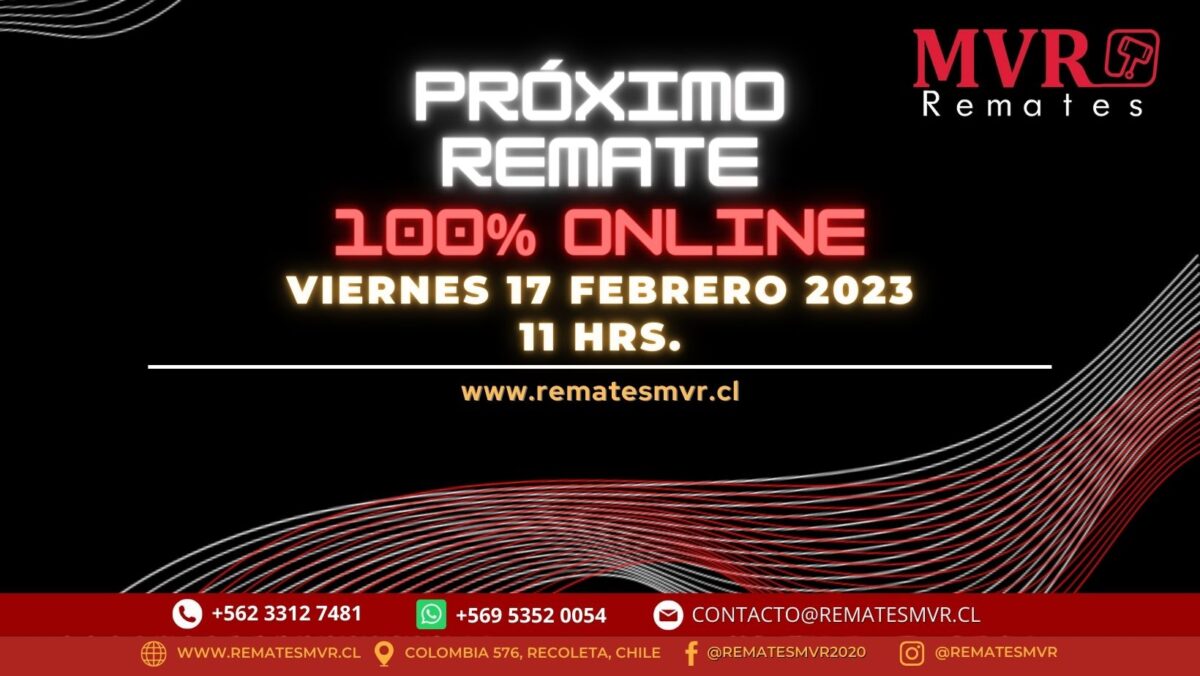 REMATE ONLINE 17 FEBRERO 2023 - Remates MVR