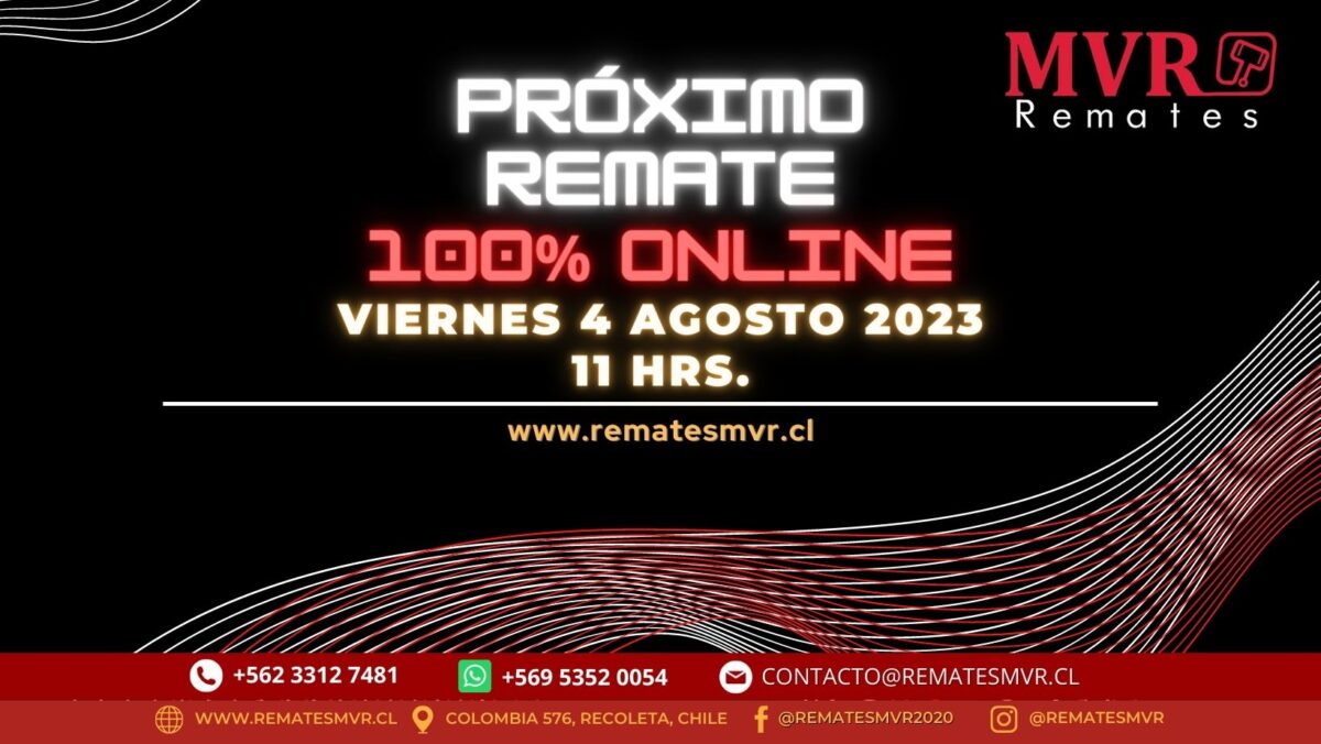 REMATE ONLINE 4 DE AGOSTO 2023 - Remates MVR